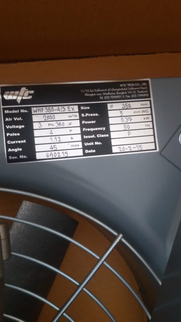 WTC WHP-500-4-5-EX พัดลมกันระเบิดแบบติดผนังอุตสาหกรรม WHP500